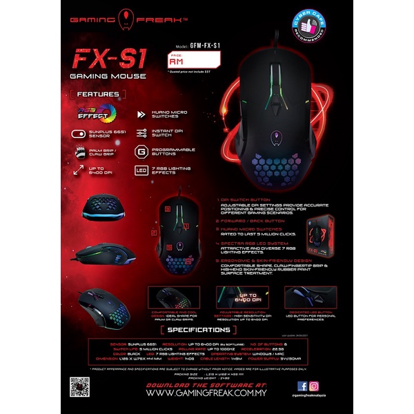 GAMING FREAK GFM-FX-S1 Gaming Mouse | Shopee Malaysia