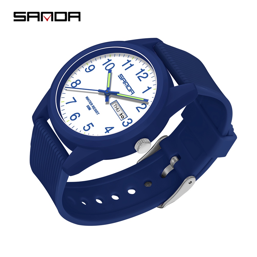 SANDA Solid Color Romantic Couple Style LED Digital Display Watch ...