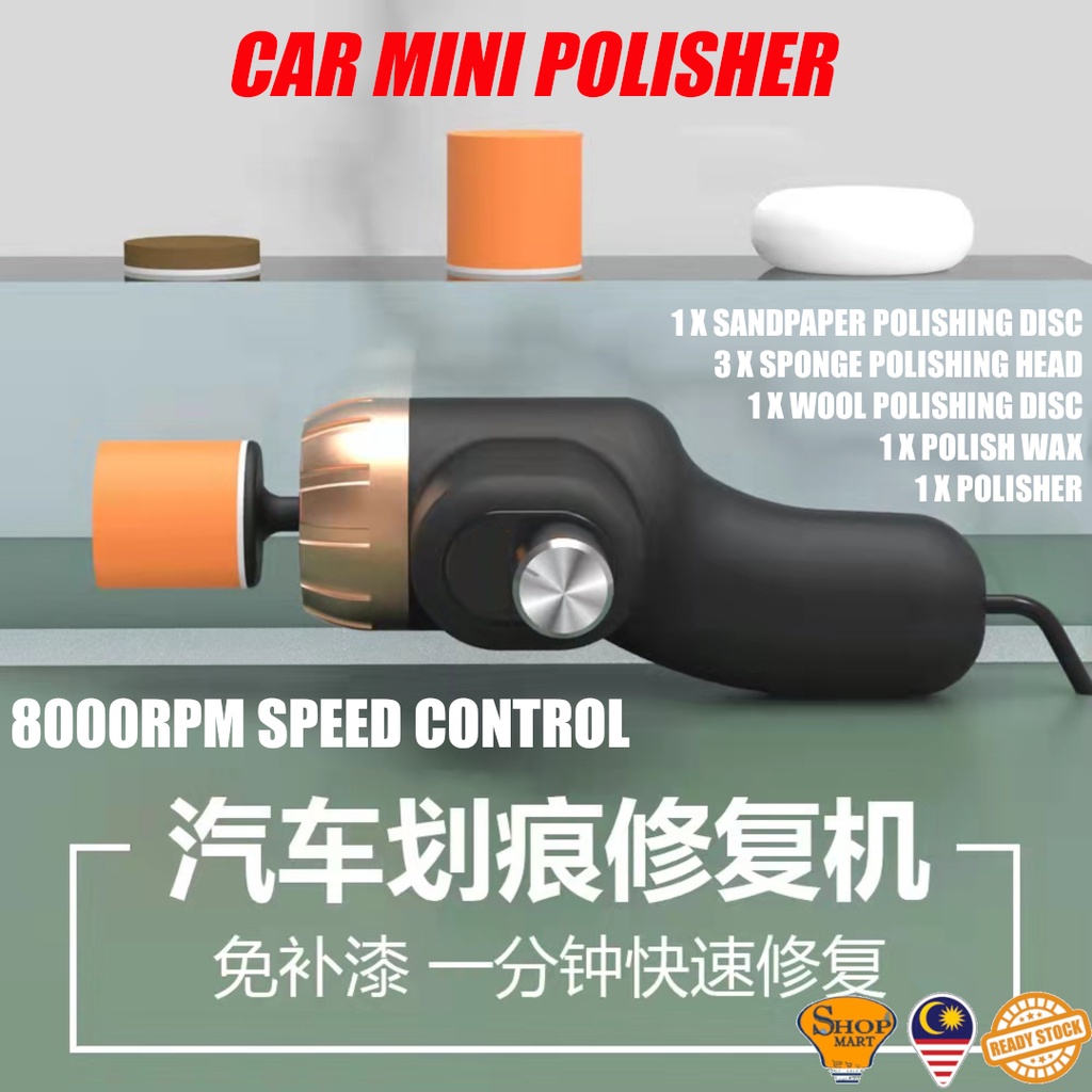 Car Mini Polish Machine Mesin Polish Kereta 8000RPM Adjustable Speed ...