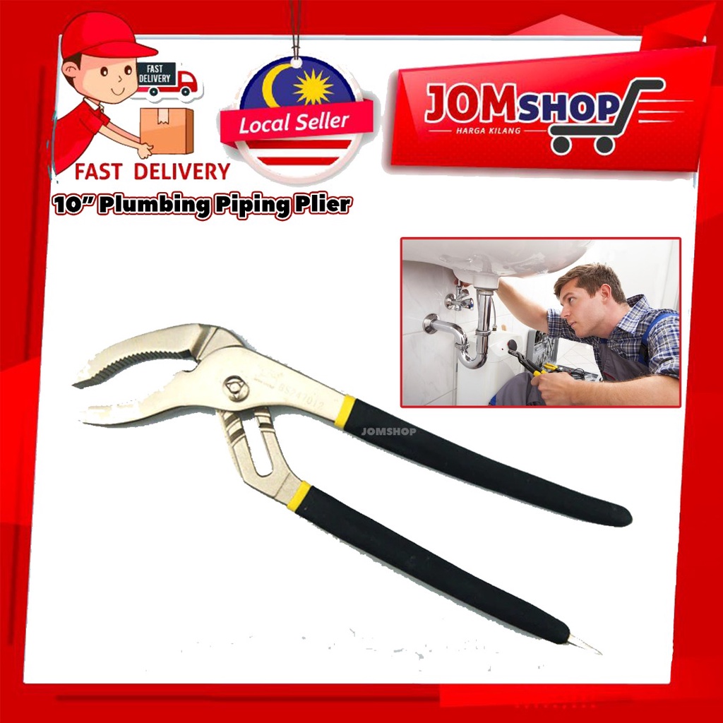10” Water Pump Plier/ 250mm Plumbing Plier/ Plier Paip Jaw Capacity ...