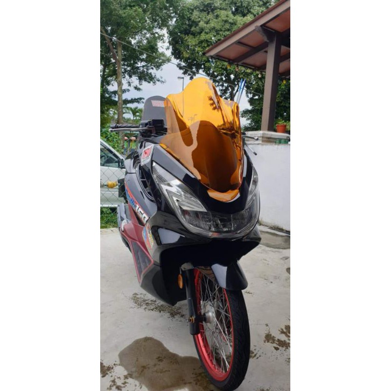 pcx 150 visor windshield orange (high cutting) | Shopee Malaysia