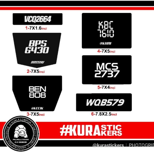 Stiker Motor. Stiker No plate dan papan plate. (Putih) | Shopee Malaysia