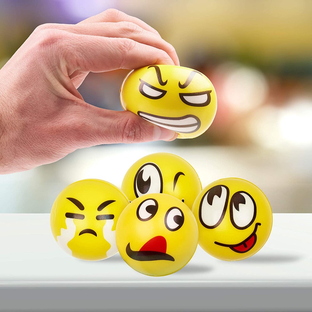 Funny Emoji Stress Balls Stress Reliver PU Ball Random Pattern Squeeze ...