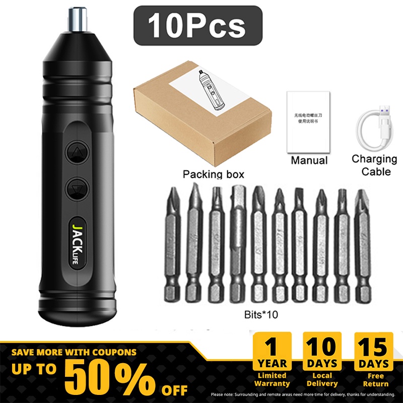 3.7V Mini Electrical Screwdriver Set Smart Cordless Electric ...