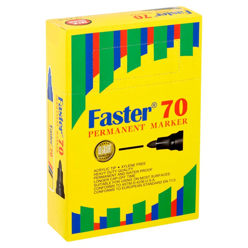 Faster 70 Permanent Marker (12 Pcs) | Shopee Malaysia