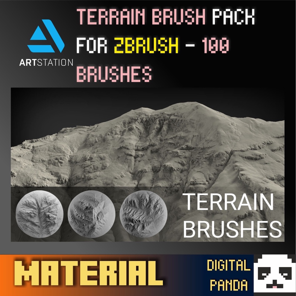 [MATERIAL] TERRAIN BRUSH PACK FOR ZBRUSH - 100 BRUSHES | Shopee Malaysia