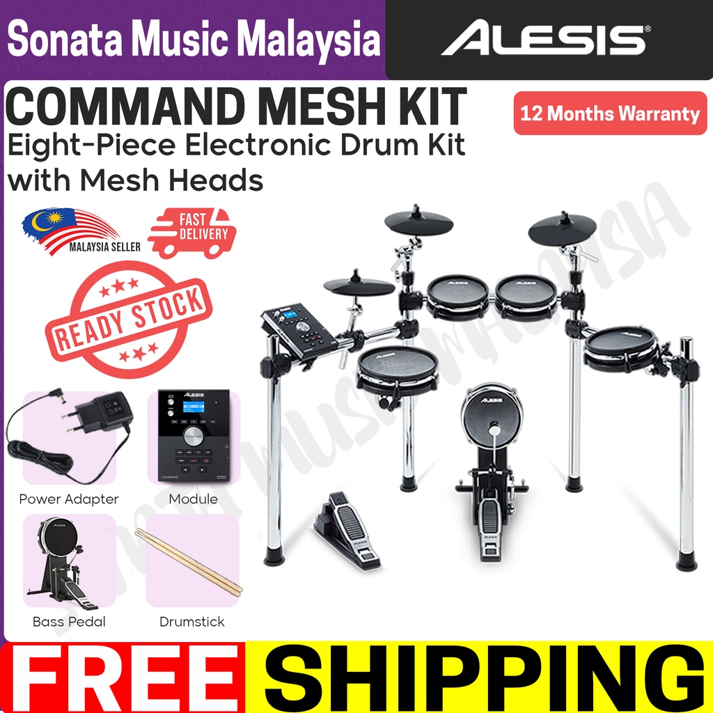 Alesis Command Mesh Kit Eight-Piece Digital Drum Electronic Drum Kit ...