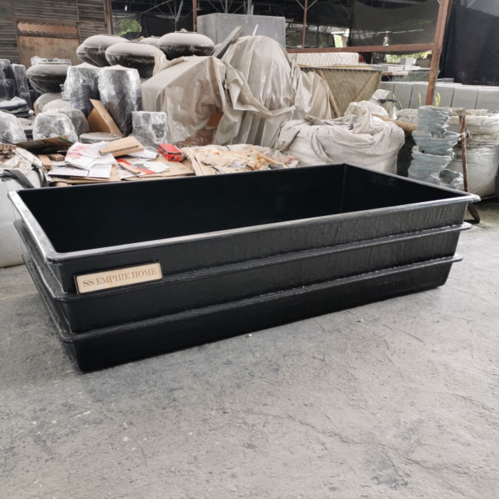 NEX 8 x4x2 Black Fiberglass Fish Tank Water Pond Aquarium Premium Heavy ...