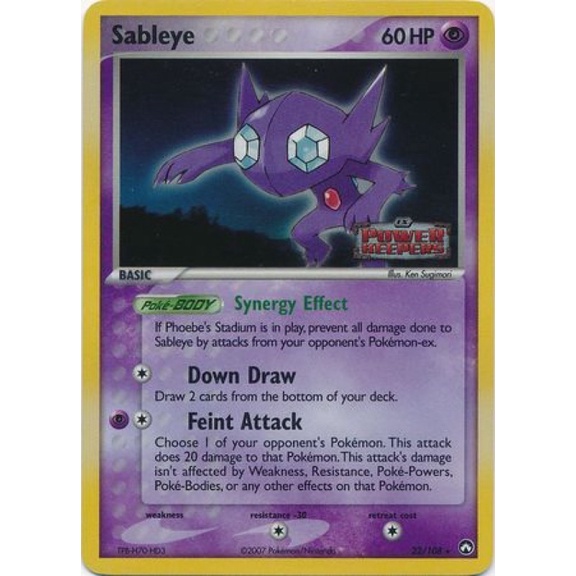 Pokémon Tcg : Sableye 22/108 Rare Reverse Holo | Shopee Malaysia