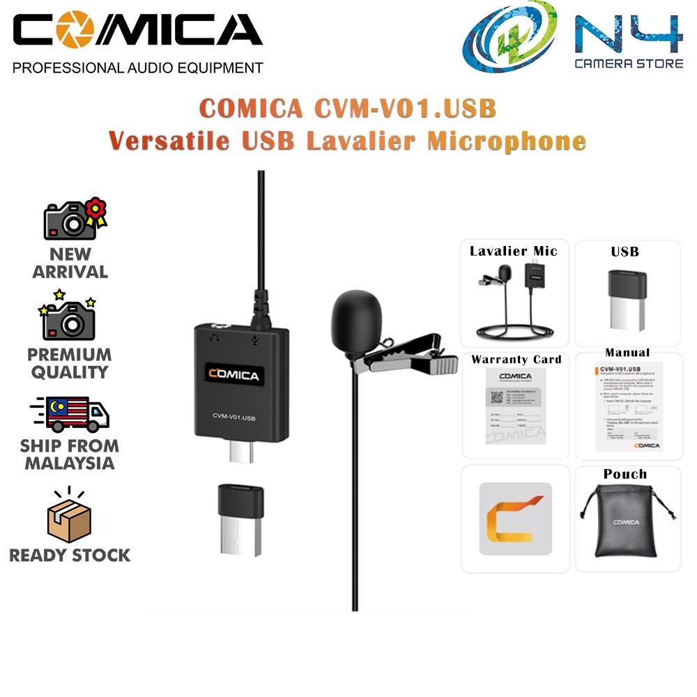 COMICA Audio CVM-V01.USB Versatile USB Lavalier Microphone | Shopee ...