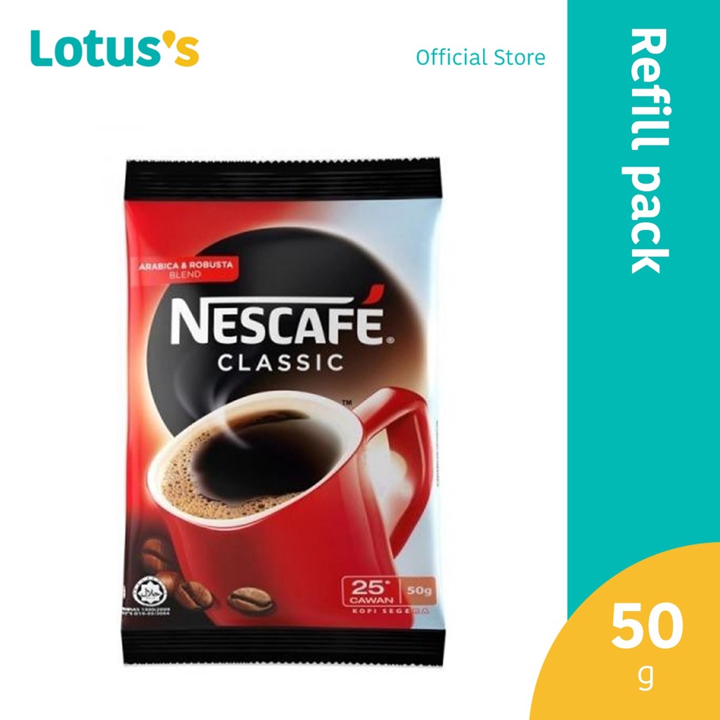 Nescafe Classic Instant Coffee Refill Pack (50g) | Shopee Malaysia