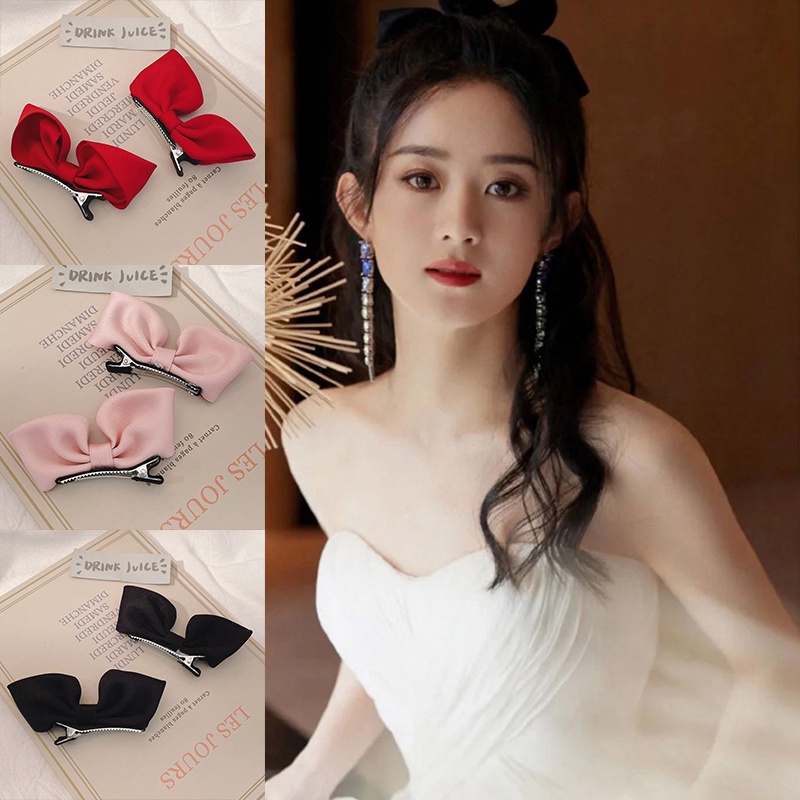 Three-Dimensional Bow Headdress Hairpin Female Influencer Bangs Side ...