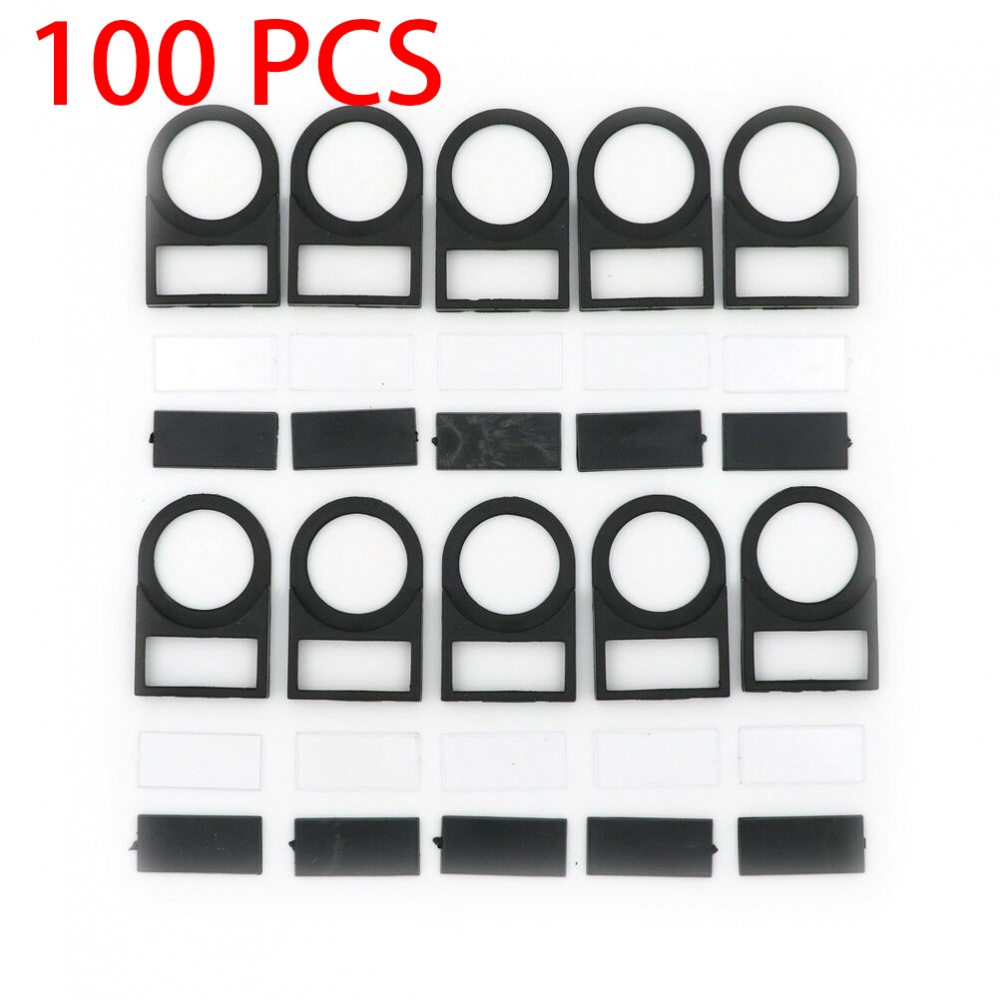 100pc Black Push Button Switch Panel Label Frame Push Button Mounting Size 22 mm | Shopee Malaysia