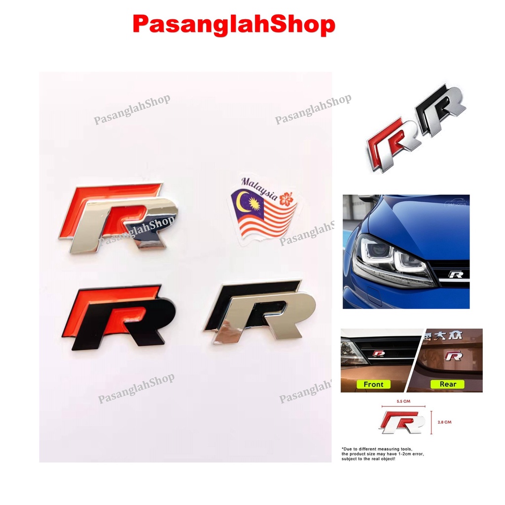 Myvi R Emblem ( Myvi GT) Car Emblem Sticker Front & Rear | Shopee Malaysia