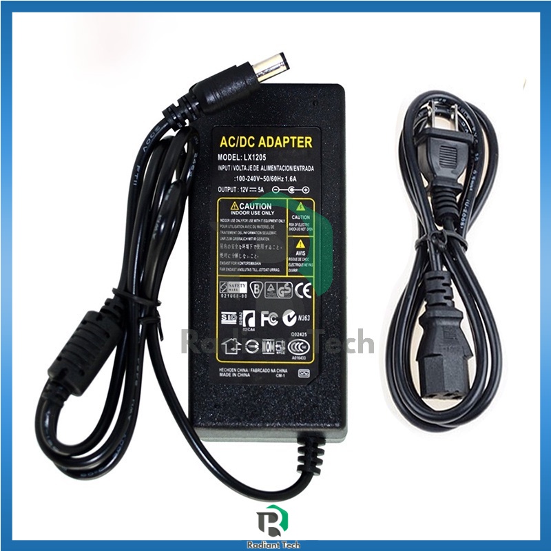 Power Adapter DC12V 3A / 5A CCTV Power Supply Adapter 12V Power Adaptor ...
