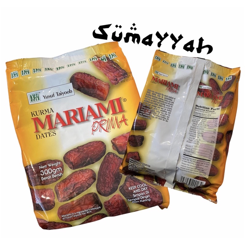 YUSUF TAIYOOB Kurma MARIAMI PRIMA Pack 300G | Shopee Malaysia