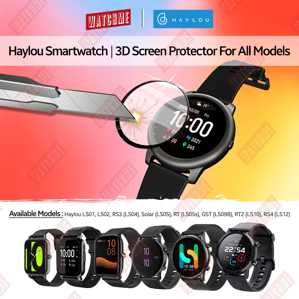 Haylou Watch 3D Screen Protector (all model) : Haylou LS01, LS02, RS3 ...
