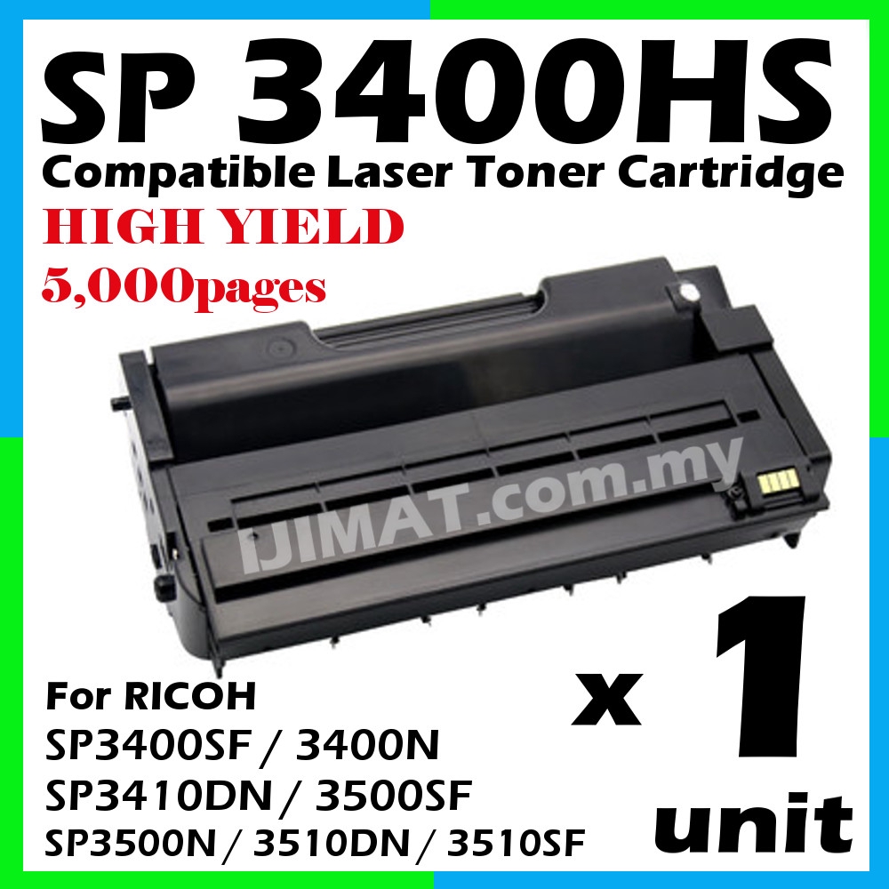 SP3400HS SP3400 Compatible Laser Toner Ricoh SP3400SF SP3400N SP3410DN ...