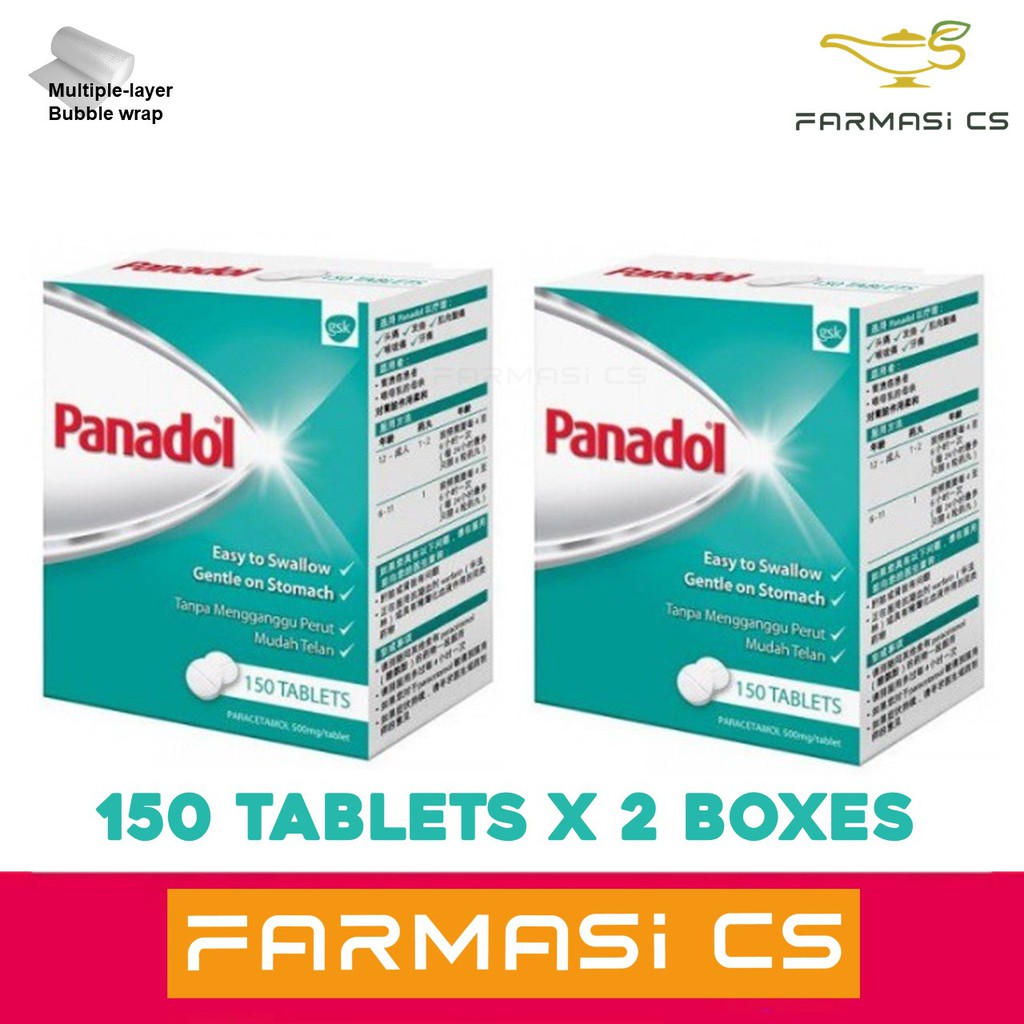 Panadol 500mg 150 tablets x 2 boxes (TWIN) EXP:11/2028 [ Paracetamol ...