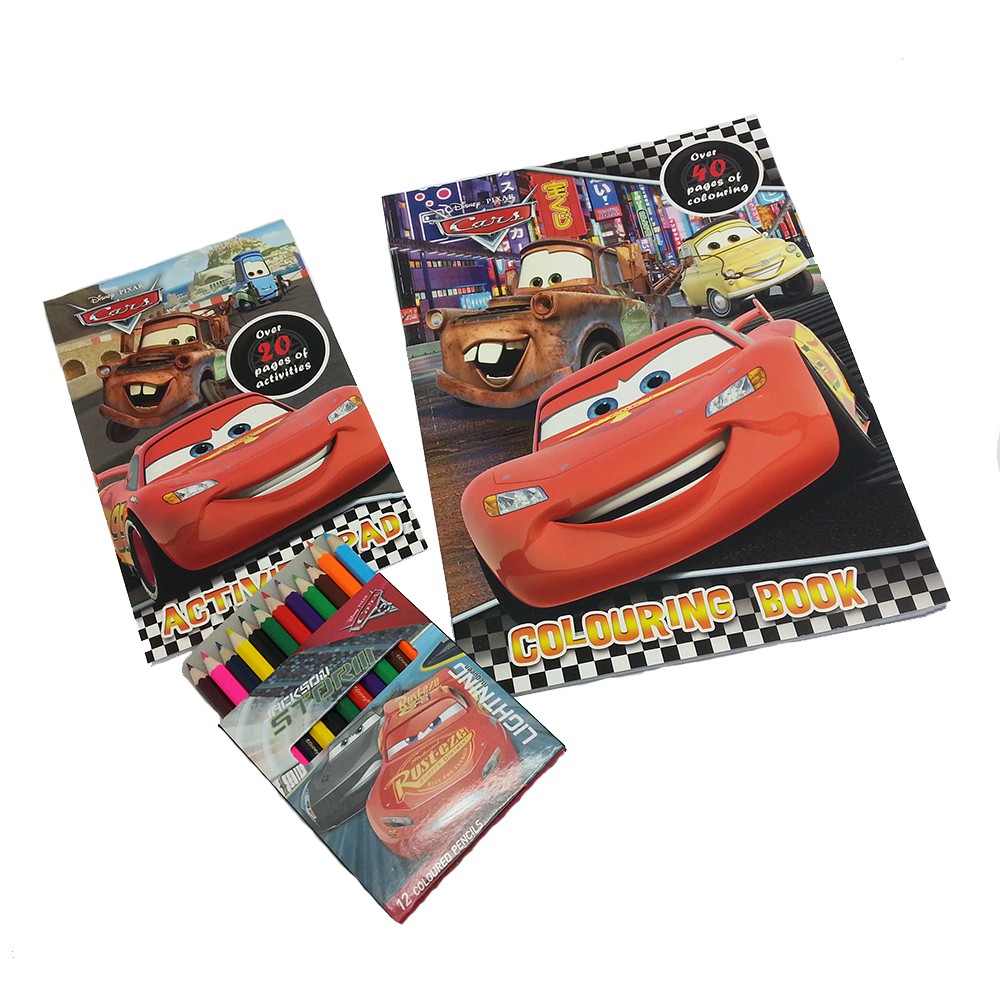 Disney Cars 3 Activity & Coloring Book With Color Pencil Set | Shopee ...