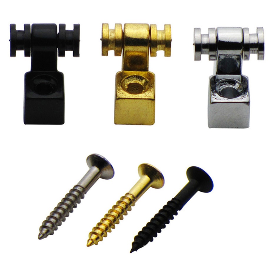 2 Pcs Electric Guitar Roller String Trees String Retainers Chrome/Gold ...