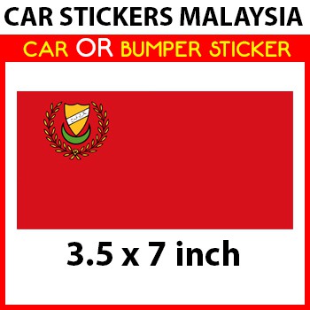 Car Sticker OR Bumper Sticker - Kedah Flag Stiker Bendera Negeri ...