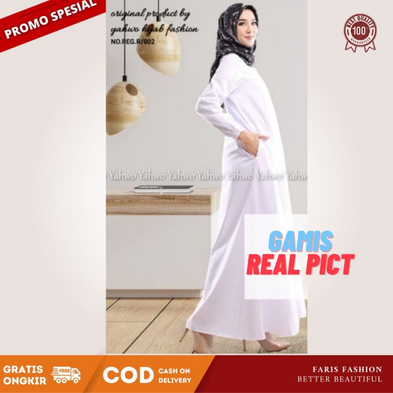 PUTIH Toyobo Plain Robe, Plain White Robe [TEBARU] Hajj Robe/White ...