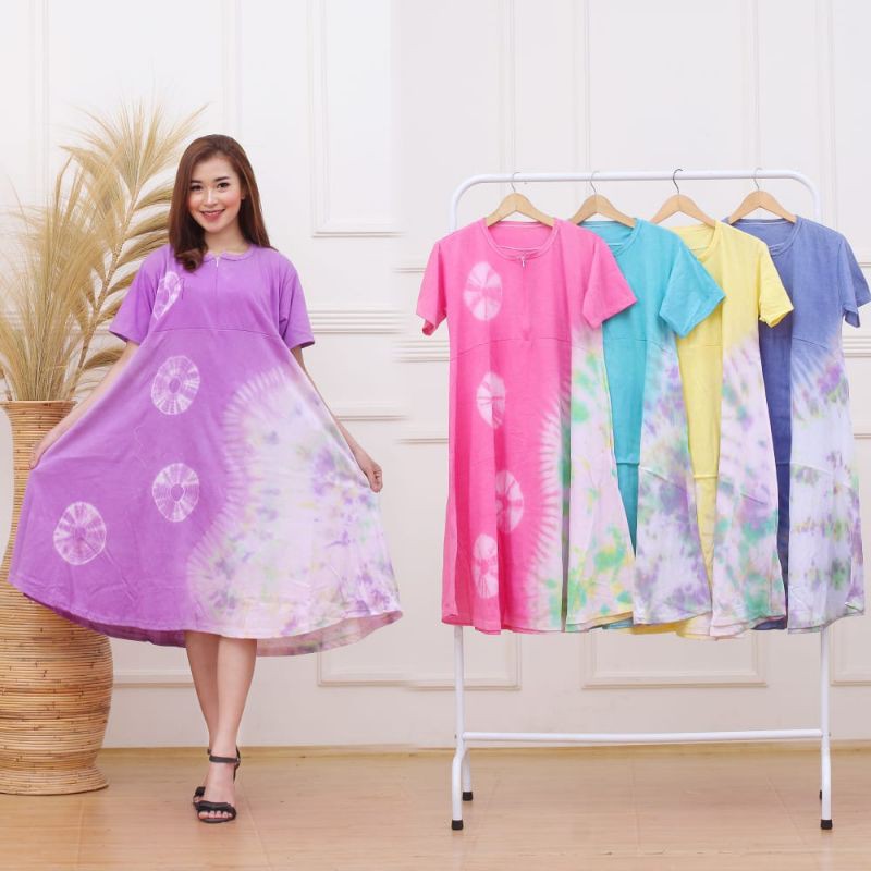 KATUN Rainbow DASTER SLEEPWEAR WITH TIE DYE COTTON MATERIAL. | Shopee ...