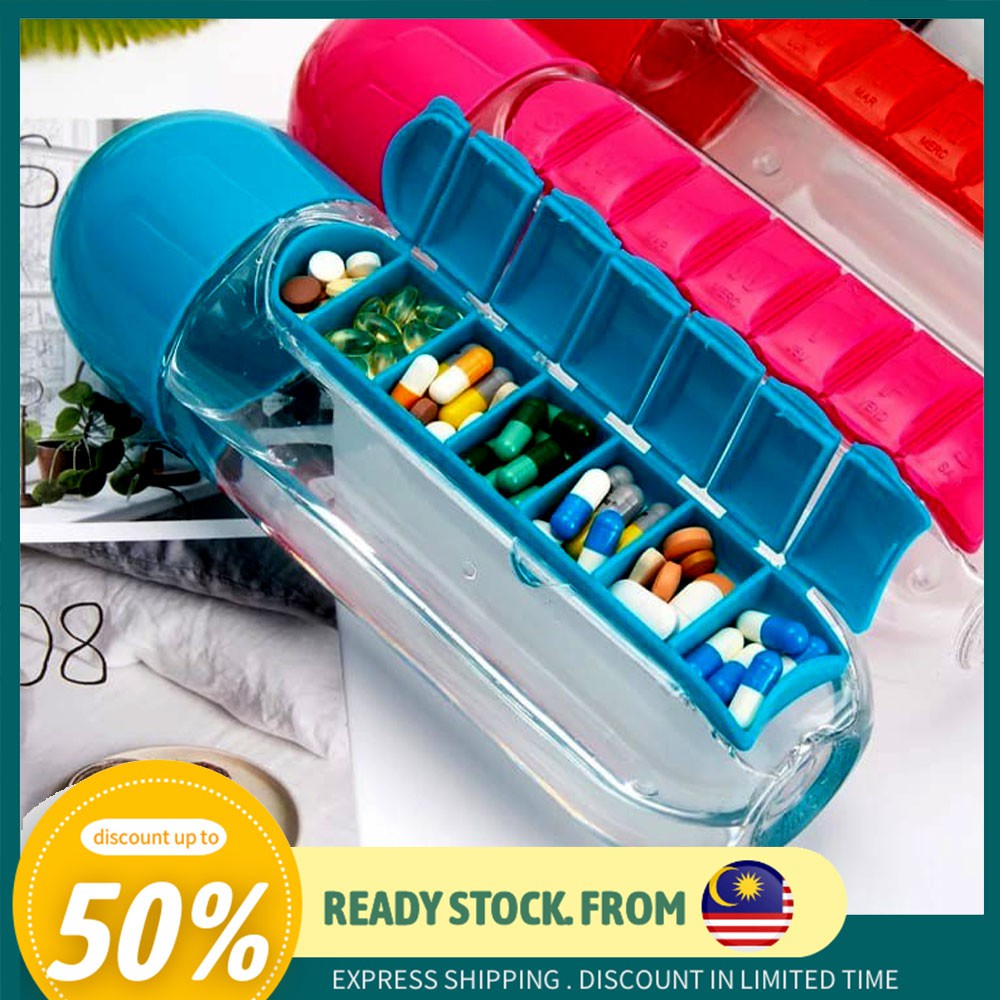 🔥Ready Stock🔥Delly BB-1 600ml bottle Boxes Pill Sports Plastic Water ...