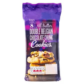 M&S All Butter Double Belgian Chocolate Chunk Cookies 200g (Open Orders ...
