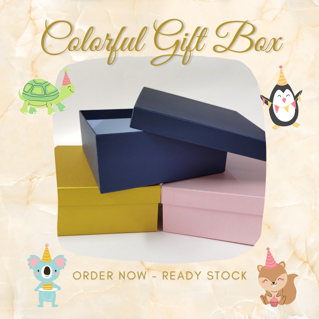 Ready Made Colorful Gift Box 现成的彩色礼物盒 | Shopee Malaysia