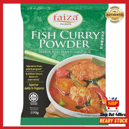 SBP FAIZA Serbuk Kari Ikan Fish Curry Powder Rempah Kari 220g | Shopee ...