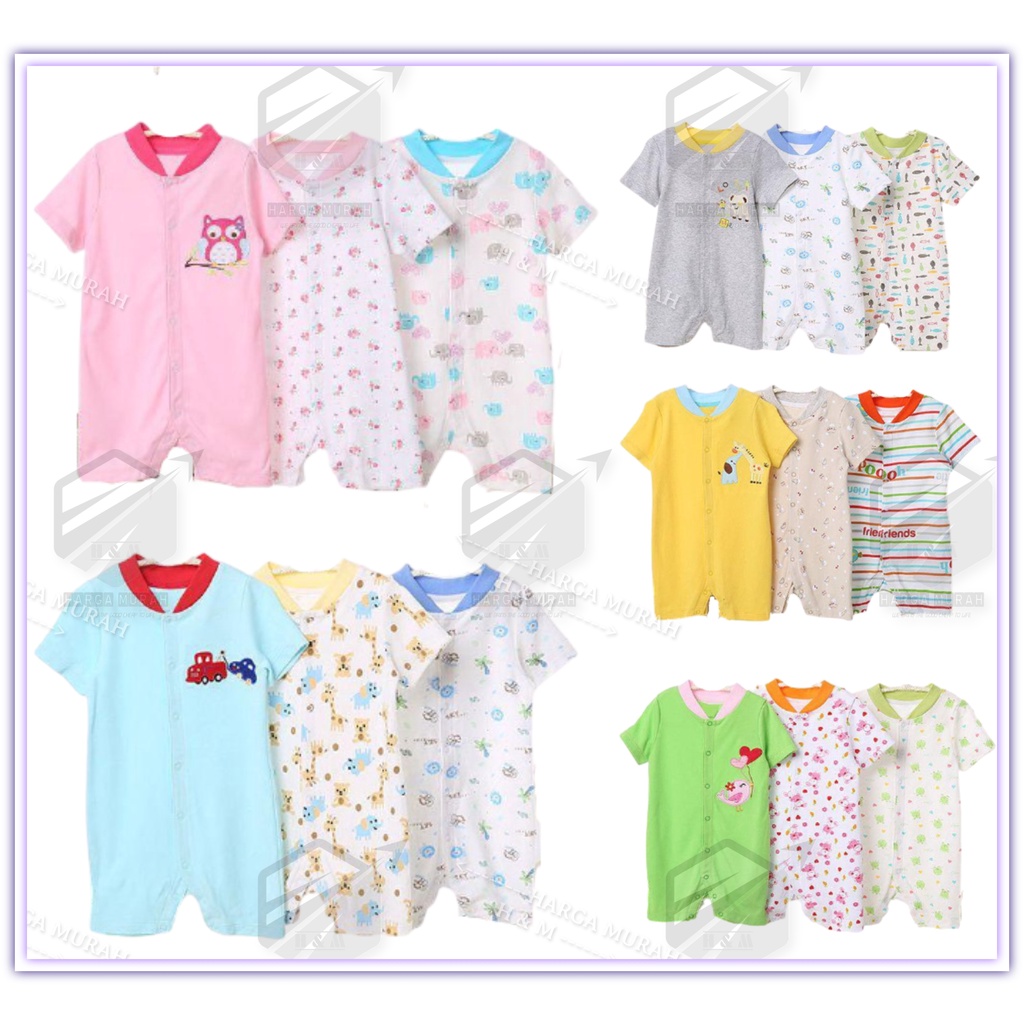 BAJU RAYA JUMPSUIT 3 helai C@rt3rs Boys Girls Baby Romper Jumpsuit ...