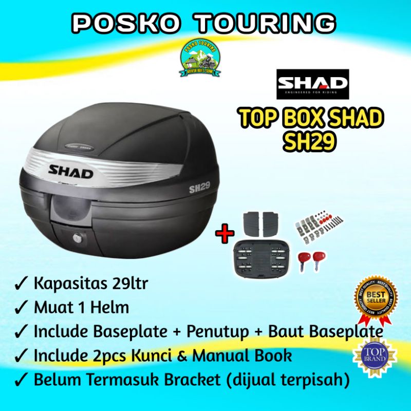 Top Box Shad SH29 | Touring motorbike Box | Shopee Malaysia