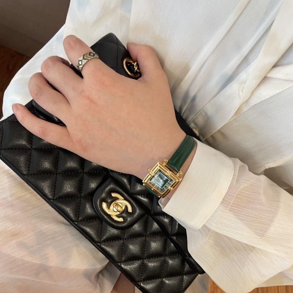 YSL vintage women's bracelet dress watch square-dial casual ladies ...