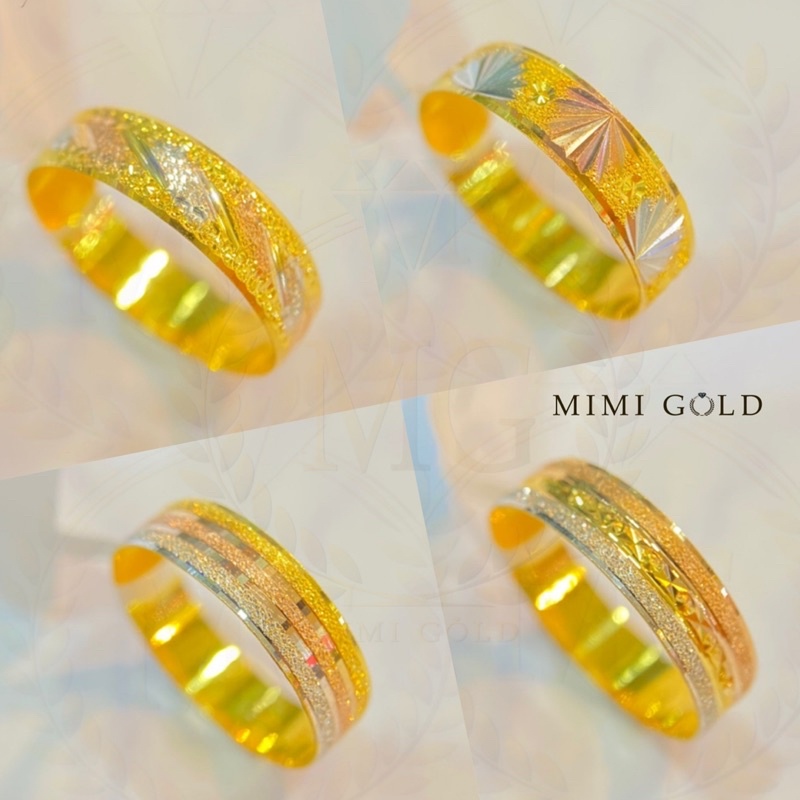 Cincin Belah Rotan Tri-Colour ( 1 ) Original Emas 916 (N) | Shopee Malaysia