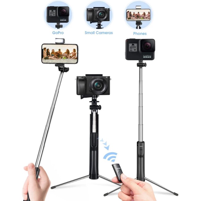 Mpow PA168A Selfie Stick with Fill Light 3 IN 1 TRIPOD & SELFIE STICK ...