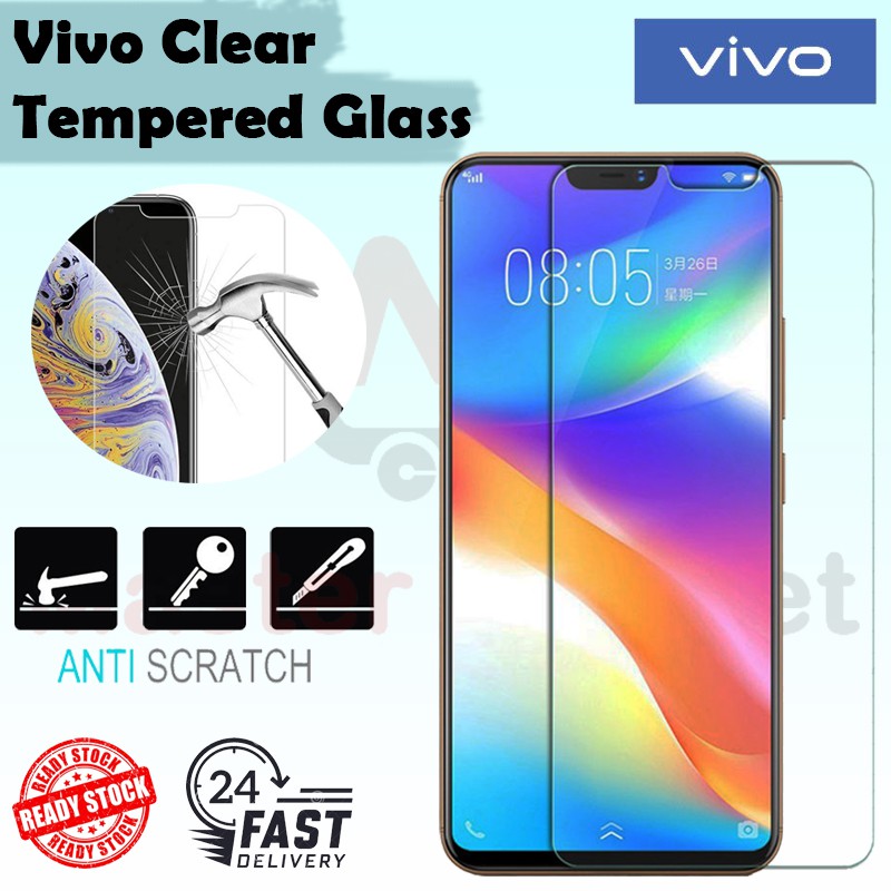 Clear Tempered Glass Vivo Y04/Y39/Y29/Y19s Pro/Y03t/Y28s/Y03/Y100/Y27s/Y27/Y18/Y36/Y17/Y20/Y30 ...