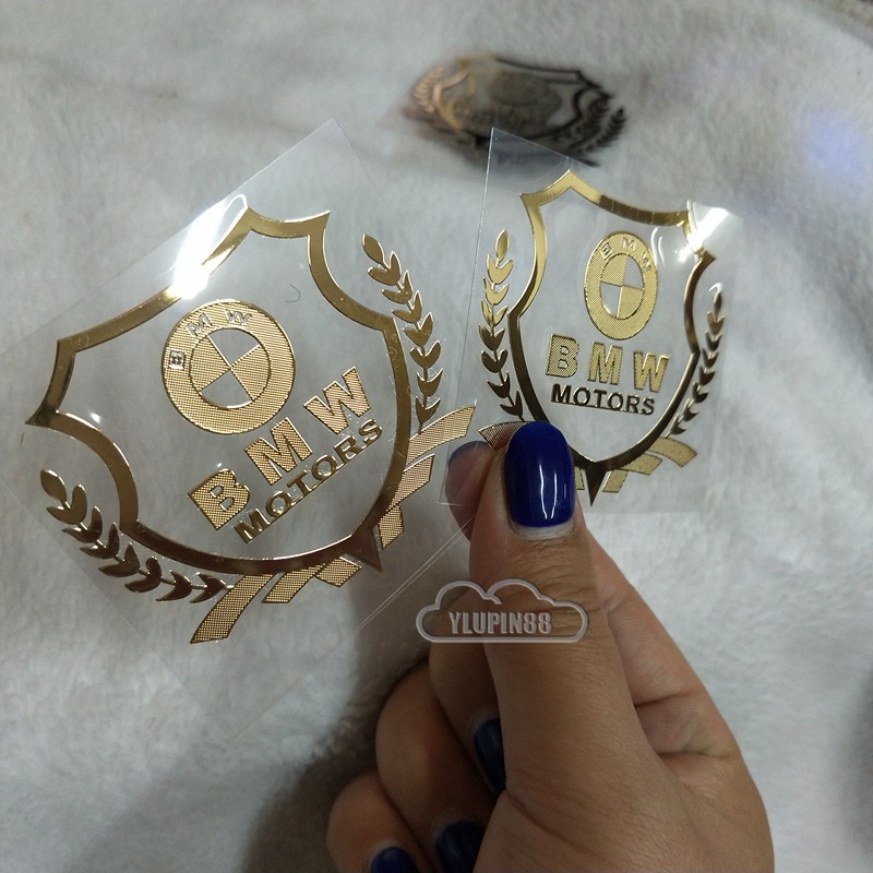2pcs/set BMW Logo Sticker Kereta Medal Car Side Body Sticker Label Car ...