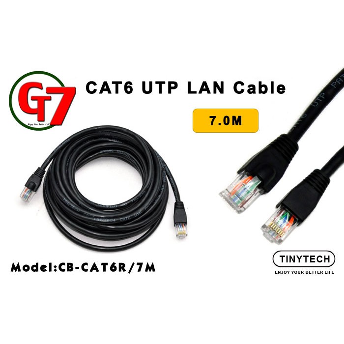 RJ45 CAT6 7M ROUND Ethernet Network LAN Cable UTP Patch Router (CB ...