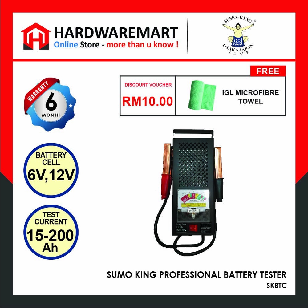 SUMO KING PROFESSIONAL BATTERY TESTER 12V | Shopee Malaysia