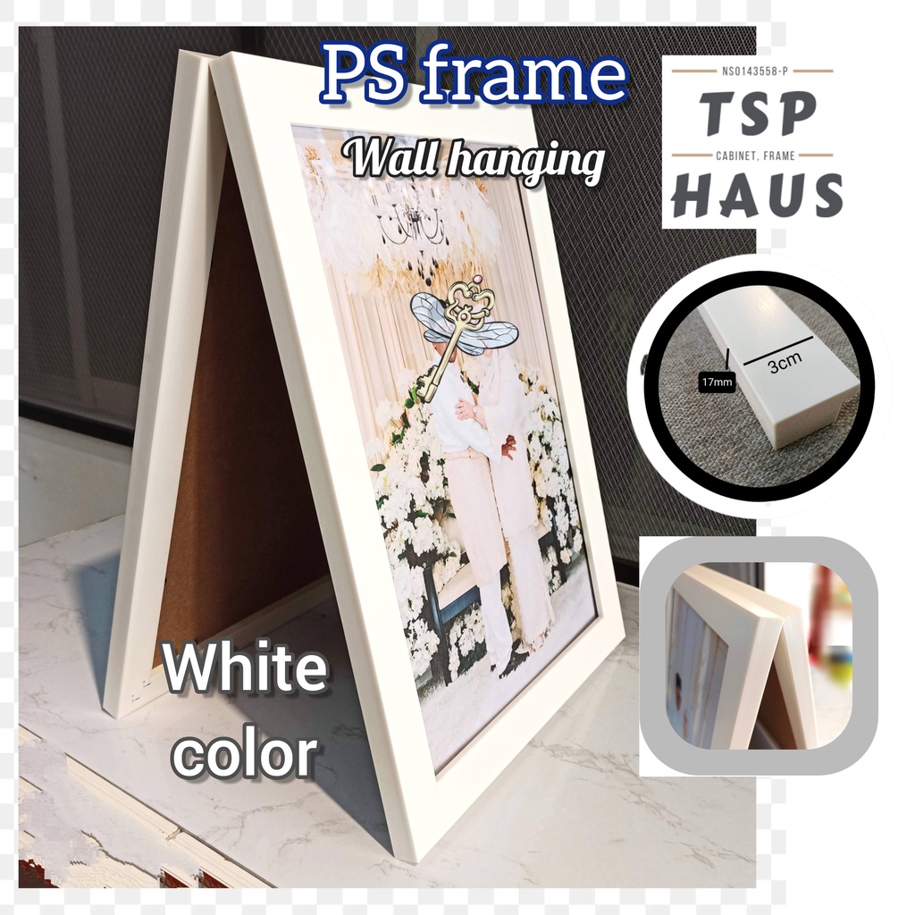 6R|8R|A4|10R|11R|12R|A3 White 3cm PS Photo Frame Wall hanging for ...