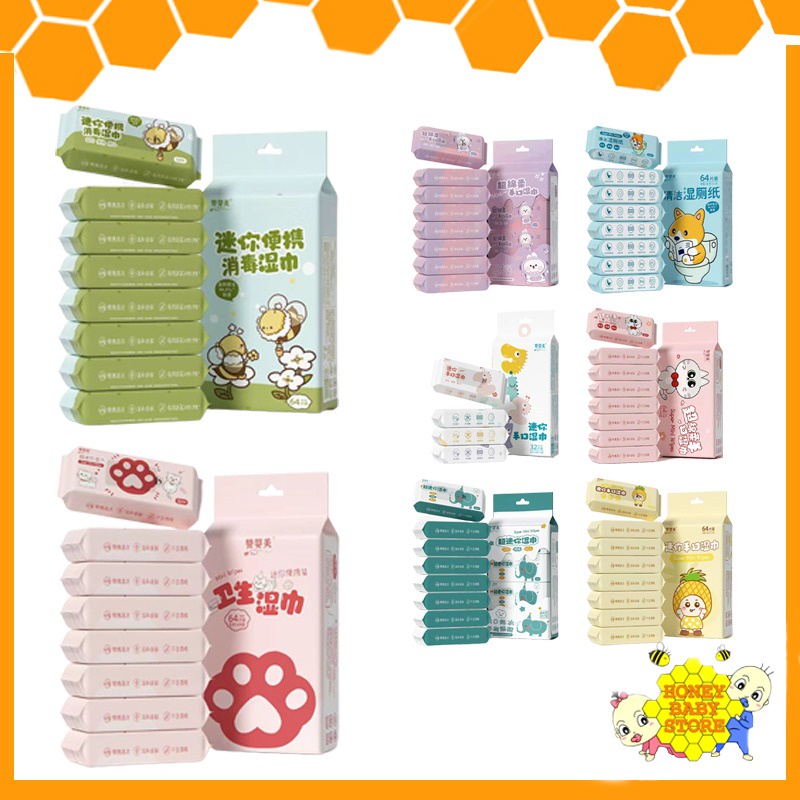 Portable Baby Mini Cleaning Wet Wipes Disposable Baby Hand Mouth Wet ...