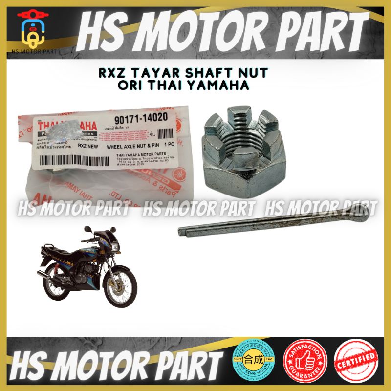 HSMOTORPART Rxz Tyre Shaft Nut Original Thai Yamaha,Rxz Rear Wheel ...
