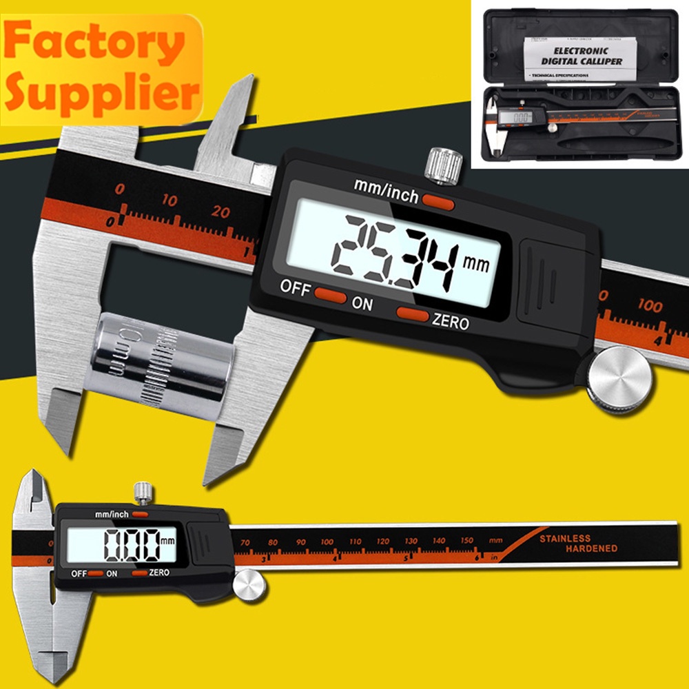 Digital Display Caliper 150mm Fraction mm Inch High Precision LCD ...