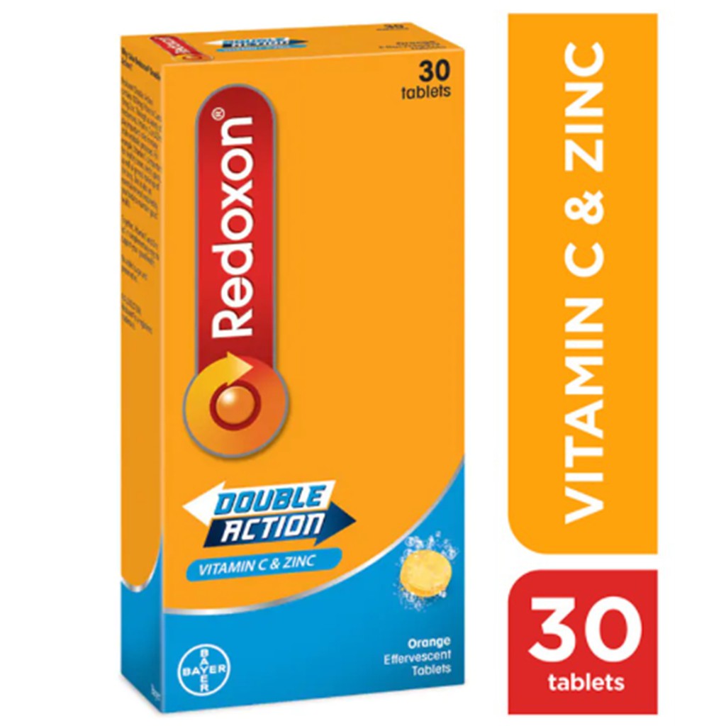 Redoxon Double Action Effervescent Orange Tablets (Vitamin C + Zinc 30s ...