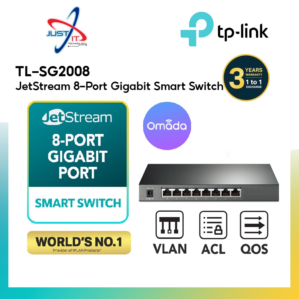 TP-Link Pure-Gigabit 8 Port Smart Switch TL-SG2008 | Shopee Malaysia