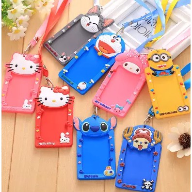 Lanyard Name tag Card Tag Badge Holder Kitty Doraemon Stitch Melody ...