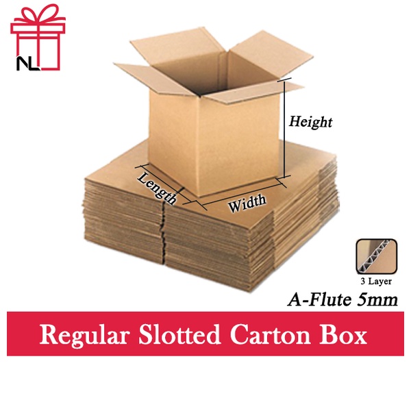 A-Flute Kotak Bungkusan Carton Box Packaging Box Craft Paper Carton Box ...