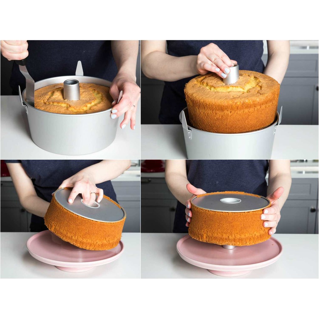 Chiffon Cake Aluminium Tin Mould with Loose Base 16cm 18cm 20cm 22cm 24cm Loyang Acuan Kek Siffon Shopee Malaysia